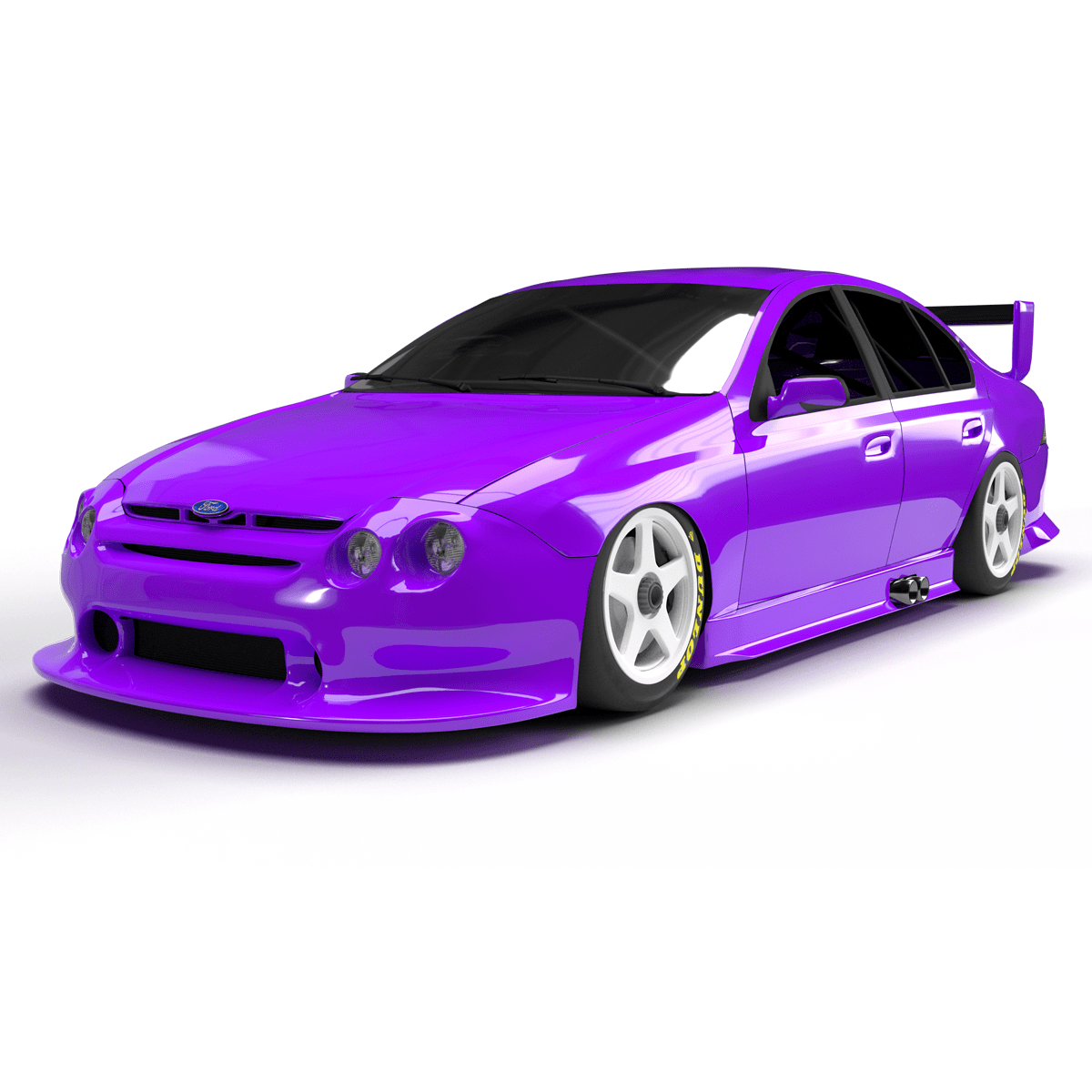 V8SC Ford Falcon AU 3D livery template model - Motorsport Graphics