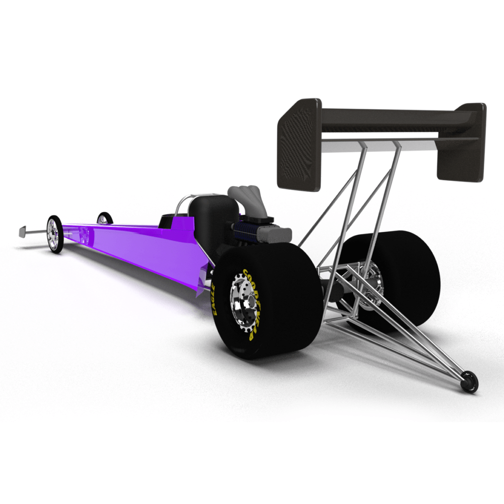 Top Fuel Drag Car 3D livery template model - Motorsport Graphics
