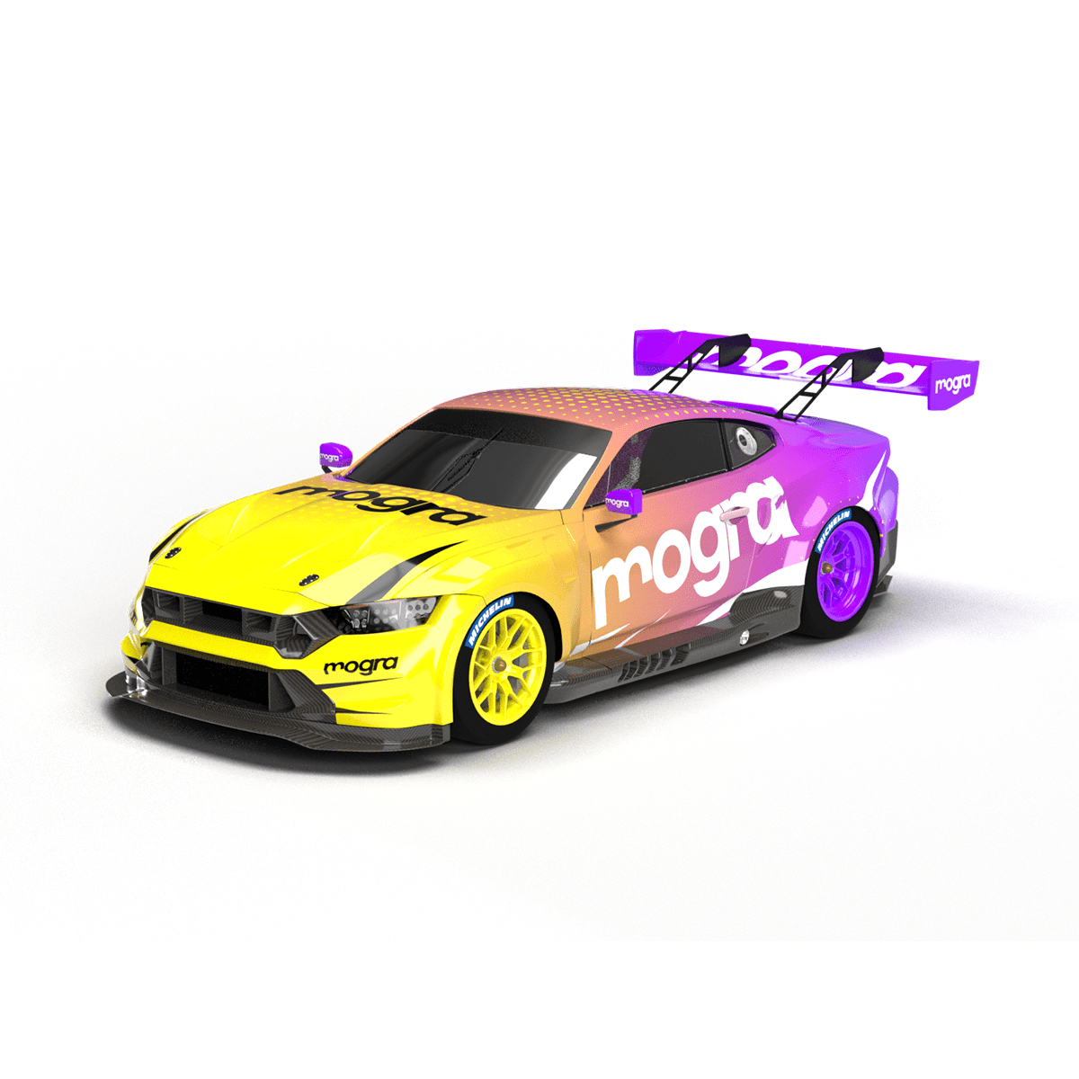 Ford Mustang GT3 3D livery template model - Motorsport Graphics