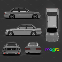 BMW E30 Coupe Premium Template - Motorsport Graphics