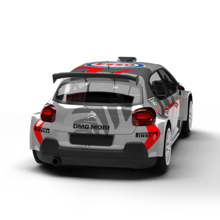 2019 Citroen C3 Rally2 3D livery template model - Motorsport Graphics